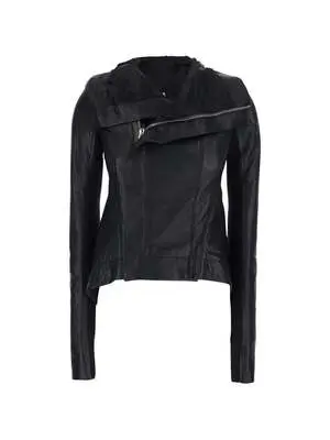 Rick Owens Naska Biker Leather Jacket - Black
