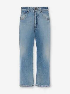MAISON MARGIELA Maison Margiela Cropped Straight-Leg Jeans - Denim Blue