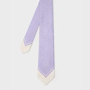 Paul Smith Polka Dot Silk Neck Tie - Purple