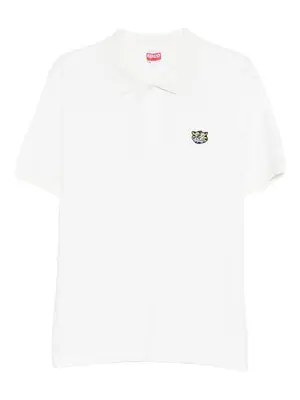 Kenzo Wild Tiger Cotton Polo Shirt - White