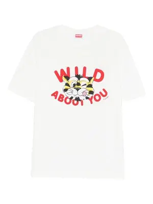 Kenzo Wild Tiger Cotton T-shirt - White
