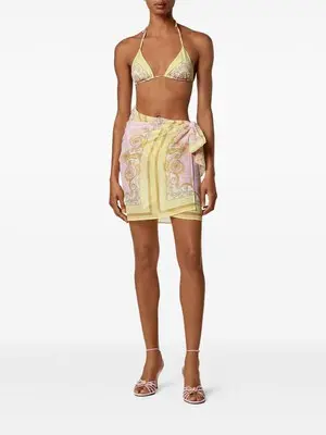 Versace Barocco Print Short Sarong