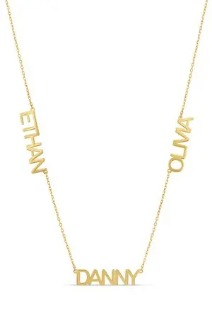SHYMI Multi Name Charm Necklace - Gold