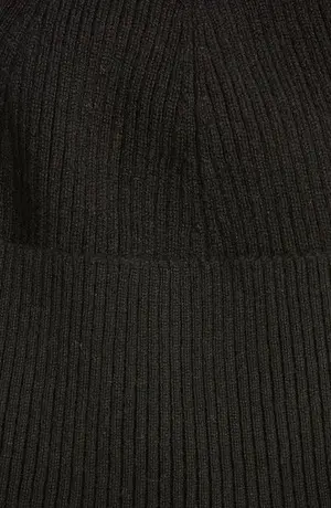 Saint Laurent Classic Cashmere Rib Logo Beanie