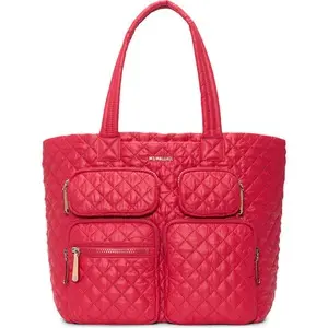 Mz Wallace Large Metro Quilted Nylon Tote - Apple