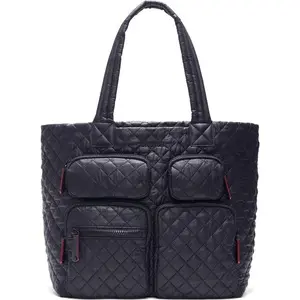 Mz Wallace Large Metro Quilted Nylon Tote - Black