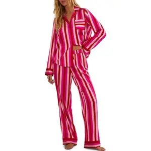 Beach Riot Livy & Connie Pajamas - Pink Red