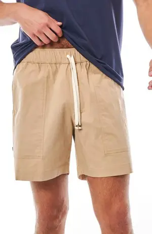 LEISURE LAB Cotton Ripstop Utility Shorts - Silverado