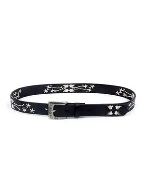 OLD TREND Senna Leather Belt - Black