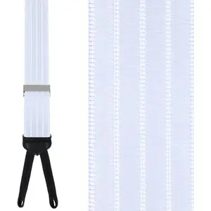 Trafalgar Big & Tall Jefferson Pinstripe Suspenders - White