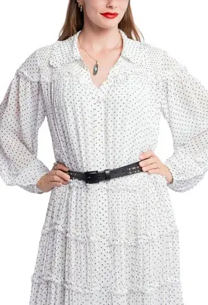 OLD TREND Ficus Studded Leather Belt
