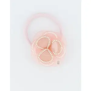 Alexandre De Paris Camelia Hair Tie - Pink