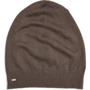 Saint Laurent Cashmere Logo Beanie - Brown