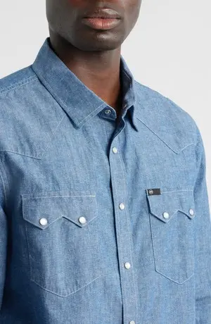 Ag Brynner Western Denim Snap-up Shirt