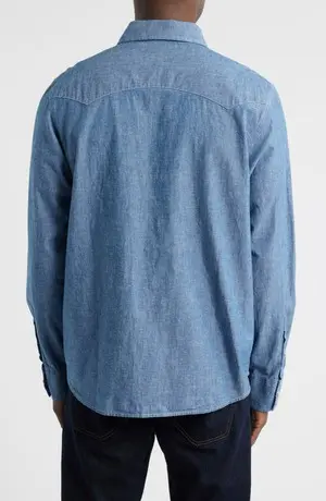 Ag Brynner Western Denim Snap-up Shirt