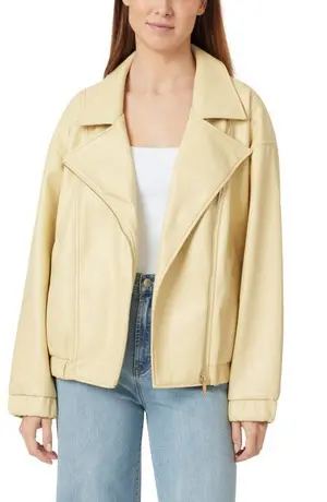 Habitual Oversize Faux Leather Moto Jacket - Boulder
