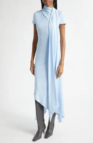 Acne Studios Asymmetric Crepe Midi Dress