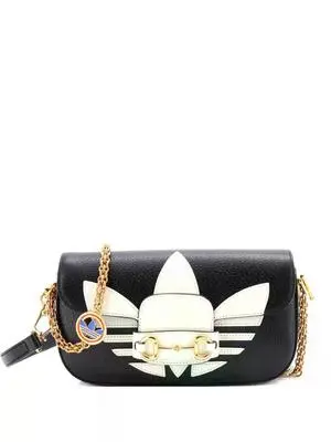 Gucci X Adidas Horsebit 1955 East West Shoulder Bag - Black