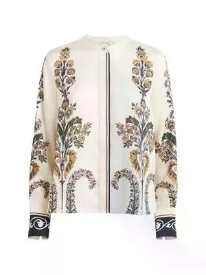 Veronica Beard Hoku Floral Blouse - Neutrals