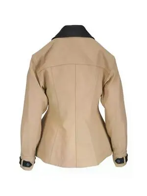 Veronica Beard Peplum Jacket With Pointed Collar - Neutrals