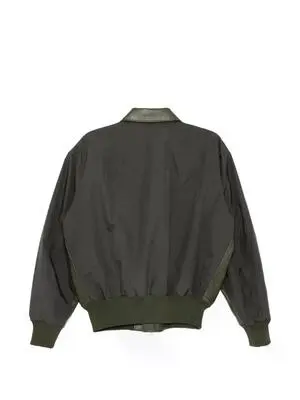 CROQUIS Faux-leather Bomber Jacket