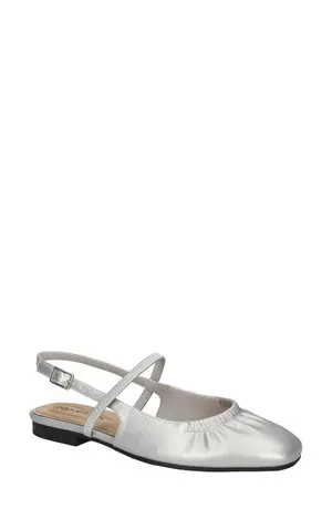 EASY WORKS BY EASY STREET Blake Slingback Flat - Silver