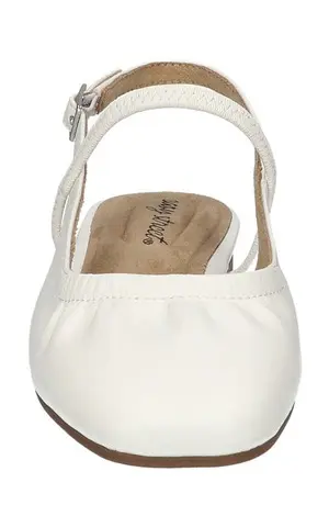 EASY WORKS BY EASY STREET Blake Slingback Flat - White