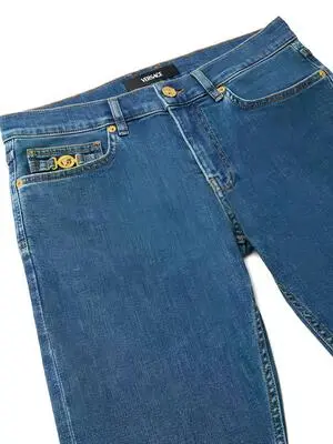 Versace Medallion-pocket Denim Jeans