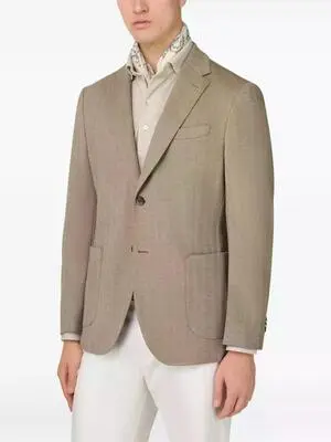 Boggi Milano Herringbone Patch Pocket Jacket