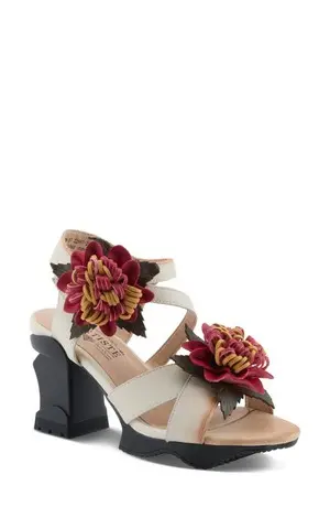 SPRING STEP SHOES Hooked Ankle Strap Sandals - Beige Multi