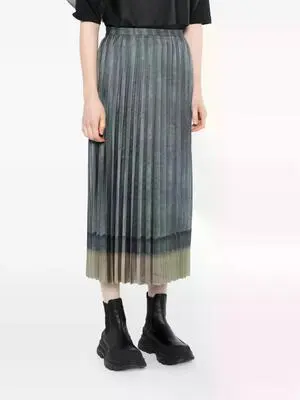 JNBY Patterned Pleated Midi Skirt