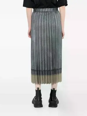 JNBY Patterned Pleated Midi Skirt