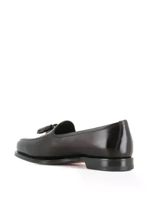 Santoni Tassel Leather Loafers