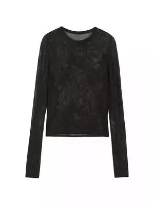 LESS Jacquard Top - Black