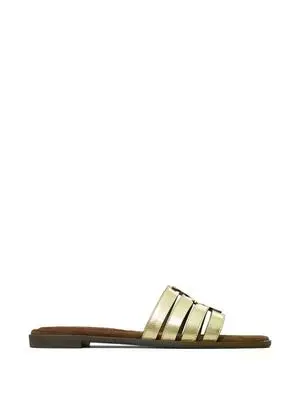 Tory Burch Gold Tone Sandals For Women