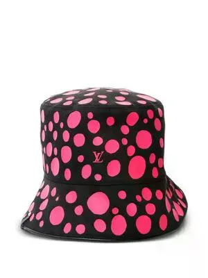 LOUIS VUITTON X Yayoi Kusama Polka-dot Bucket Hat - Black