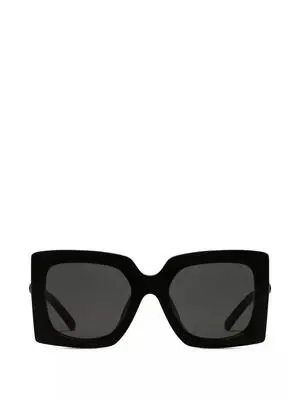 Dolce & Gabbana Filigrana-embellished Rectangle Sunglasses - Black