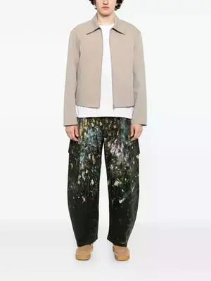 CROQUIS Printed Cotton Pants - Black