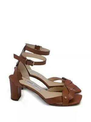 JIMMY CHOO Draya Ankle-strap Leather Sandals