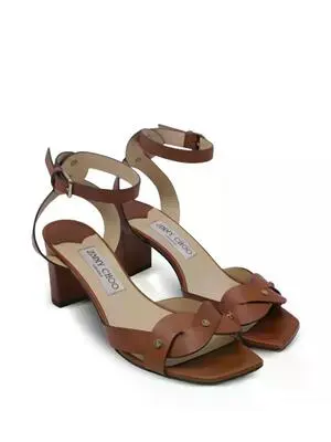 JIMMY CHOO Draya Ankle-strap Leather Sandals
