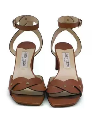 JIMMY CHOO Draya Ankle-strap Leather Sandals
