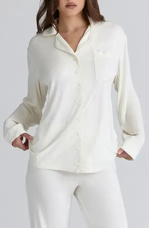 House Of Cb Classic Pajama Top - White