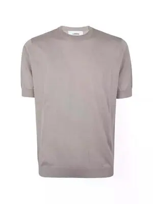 LARDINI Crew-neck Short-sleeve T-shirt - Neutrals