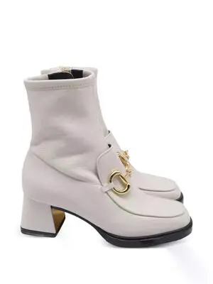 Gucci Horsebit Block-heel Ankle Boots