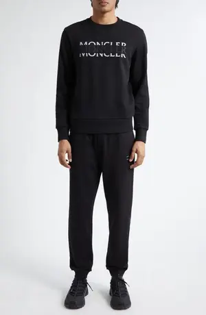 Moncler Logo Embroidered Sweatshirt - Black