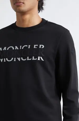 Moncler Logo Embroidered Sweatshirt - Black