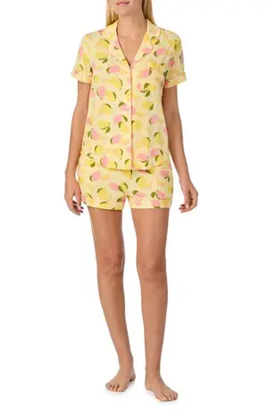 Kate Spade New York Print Short Pajamas - Yellow Print