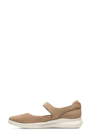 Clarks Lynell Mary Jane Flat - Taupe Nubuck