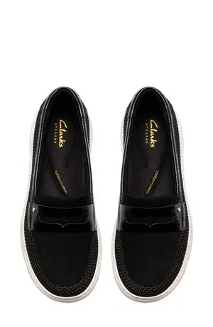 Clarks Nalle Glide Loafer - Black Nubuck