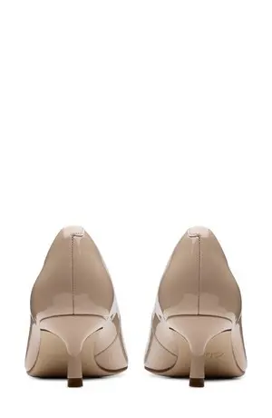 Clarks Zarey Court Pointed-toe Pumps - Sand Patent